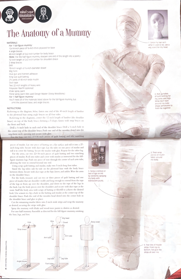 DIY Life-Sized Mummy for Halloween – the thrift whisperer